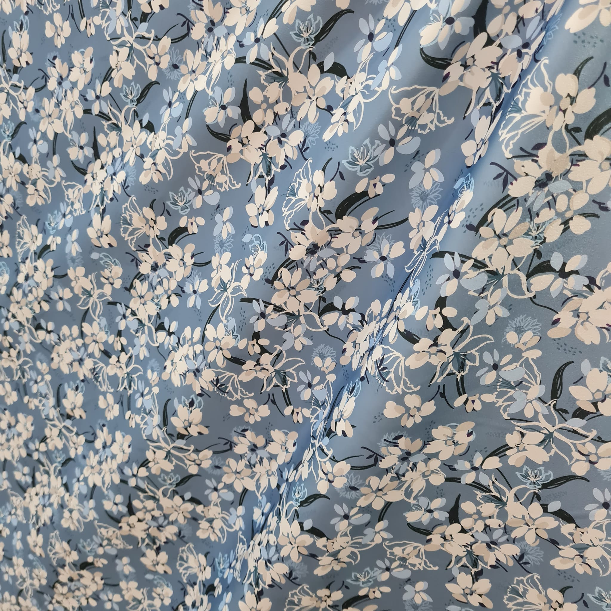 SILK FLORAL 45" POLYESTER FABRIC (SF01-03)